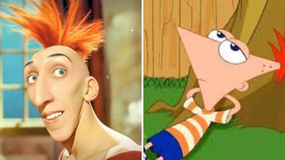IA revela el verdadero aspecto de los personajes de Phineas y Ferb